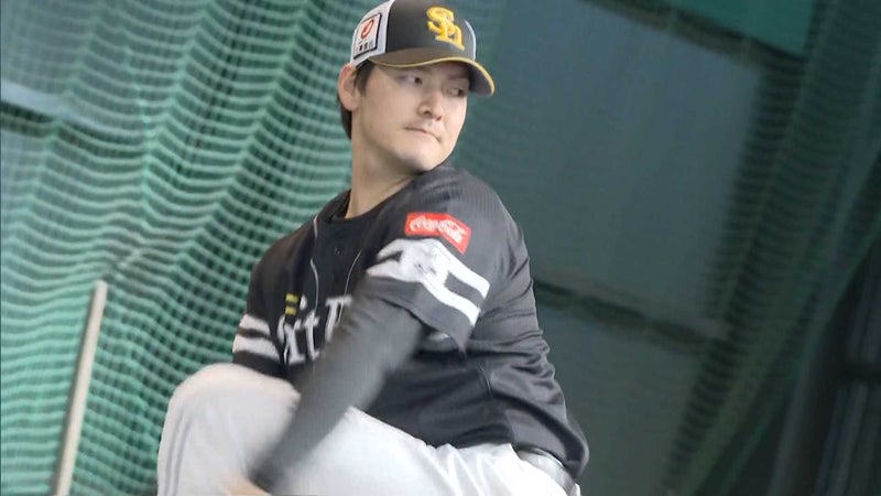 ホークス大卒ルーキー3人が初登板して投げ込む、岩井投手の腰に打球が直撃するアクシデントも【春季キャンプ】 - RKB毎日放送